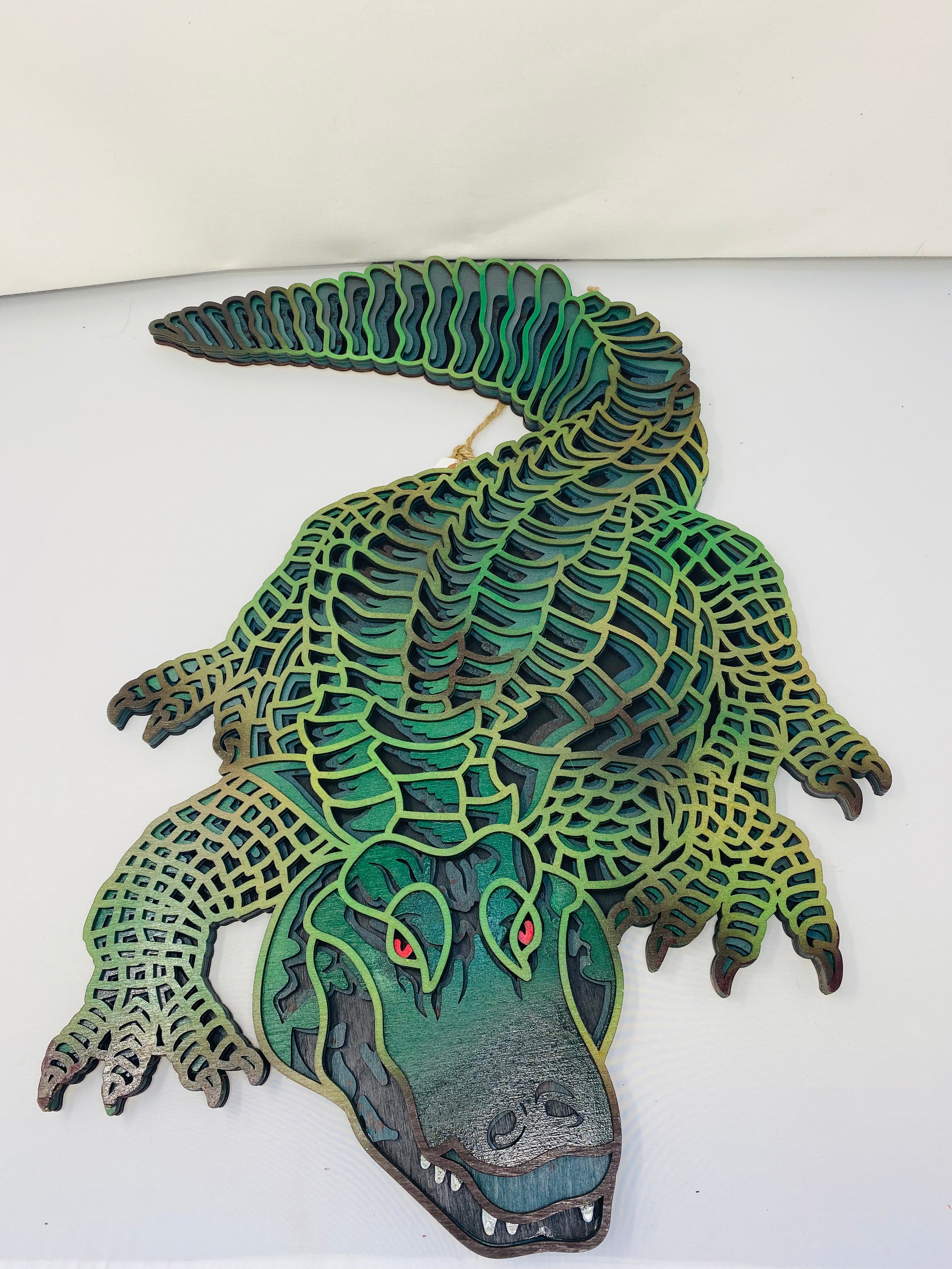 Wall Decoration Crocodile/Alligator Mandala 3D Wood – Spencers Custom ...